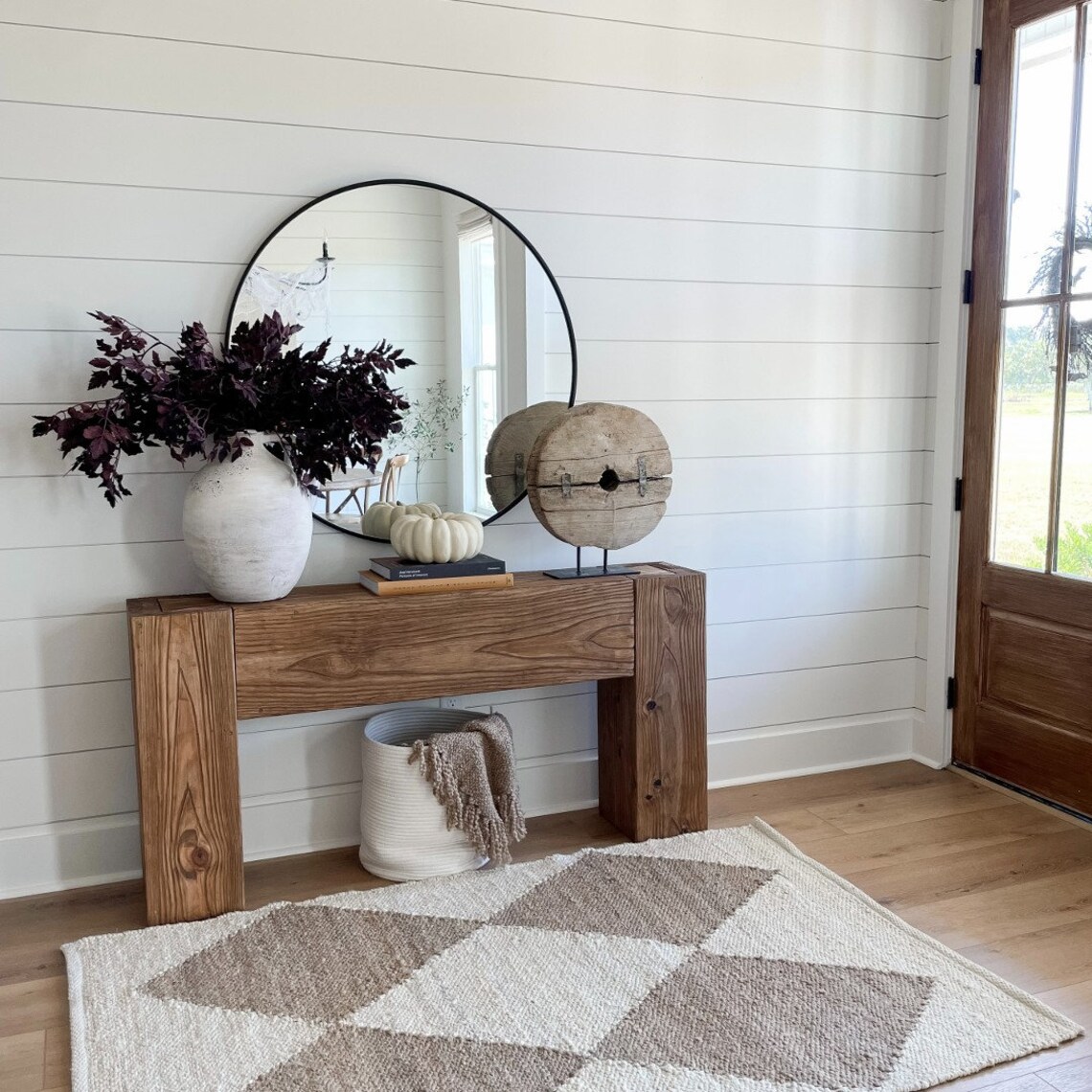 Modern Rustic Console Table Soft Brown - Etsy