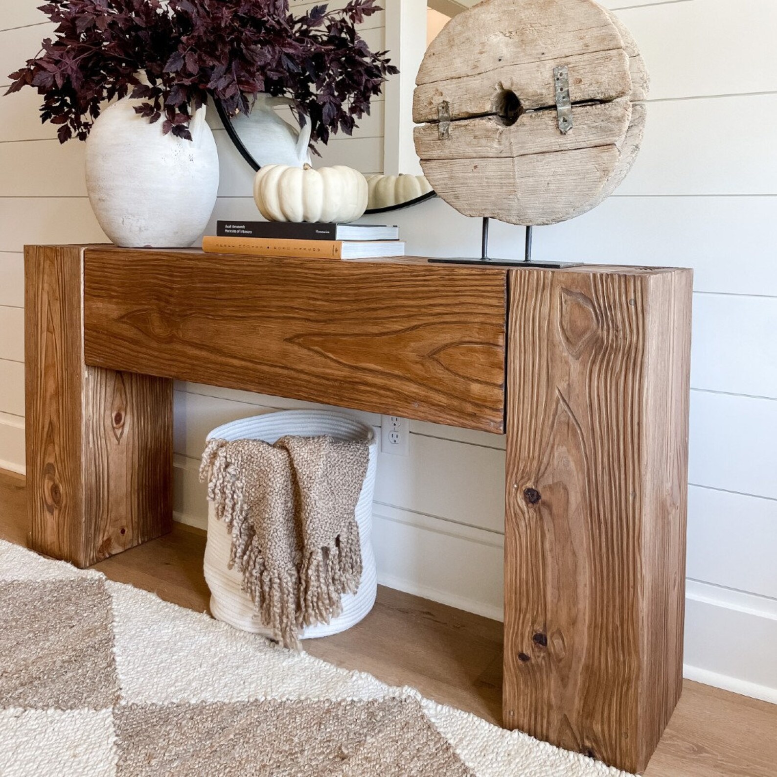 Modern Rustic Console Table Soft Brown - Etsy