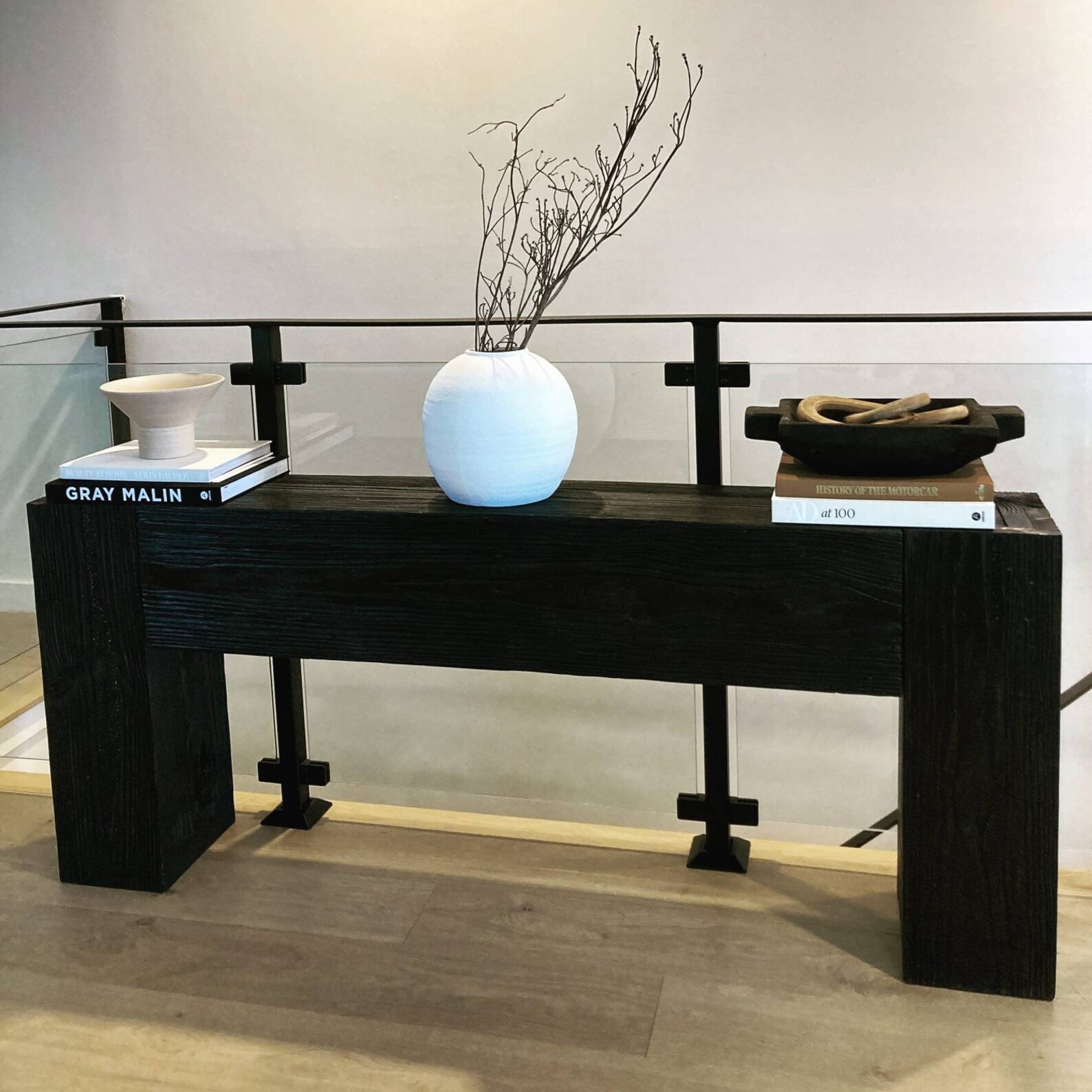 Modern Rustic Console Table Black Espresso verified Etsy Seller - Etsy