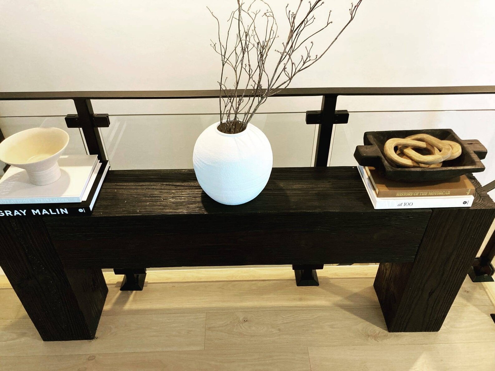 Modern Rustic Console Table Black Espresso verified Etsy - Etsy
