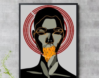 Stay Rooted Goddess Grounded Art Digital Art Spiritual Portrait Cosmic ...