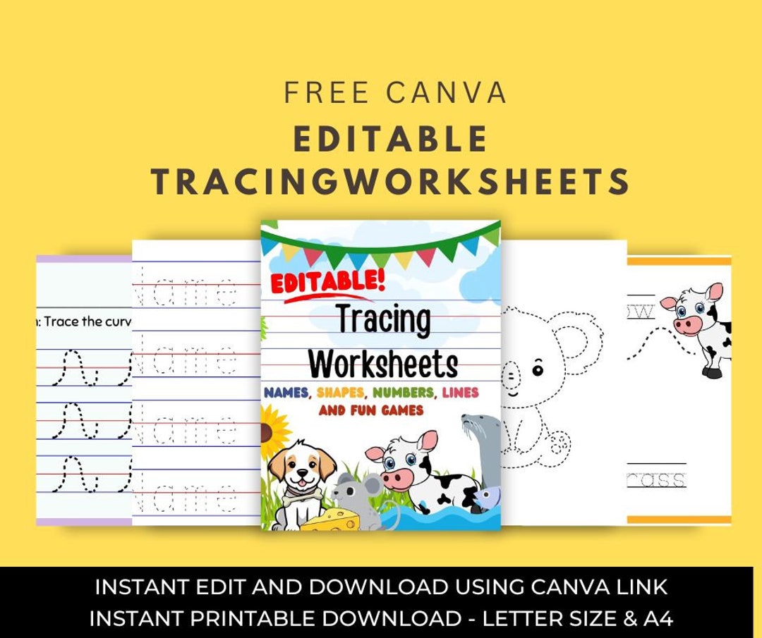 Printable Toddler Worksheets or Preschool and Pre-k Editable Name ...