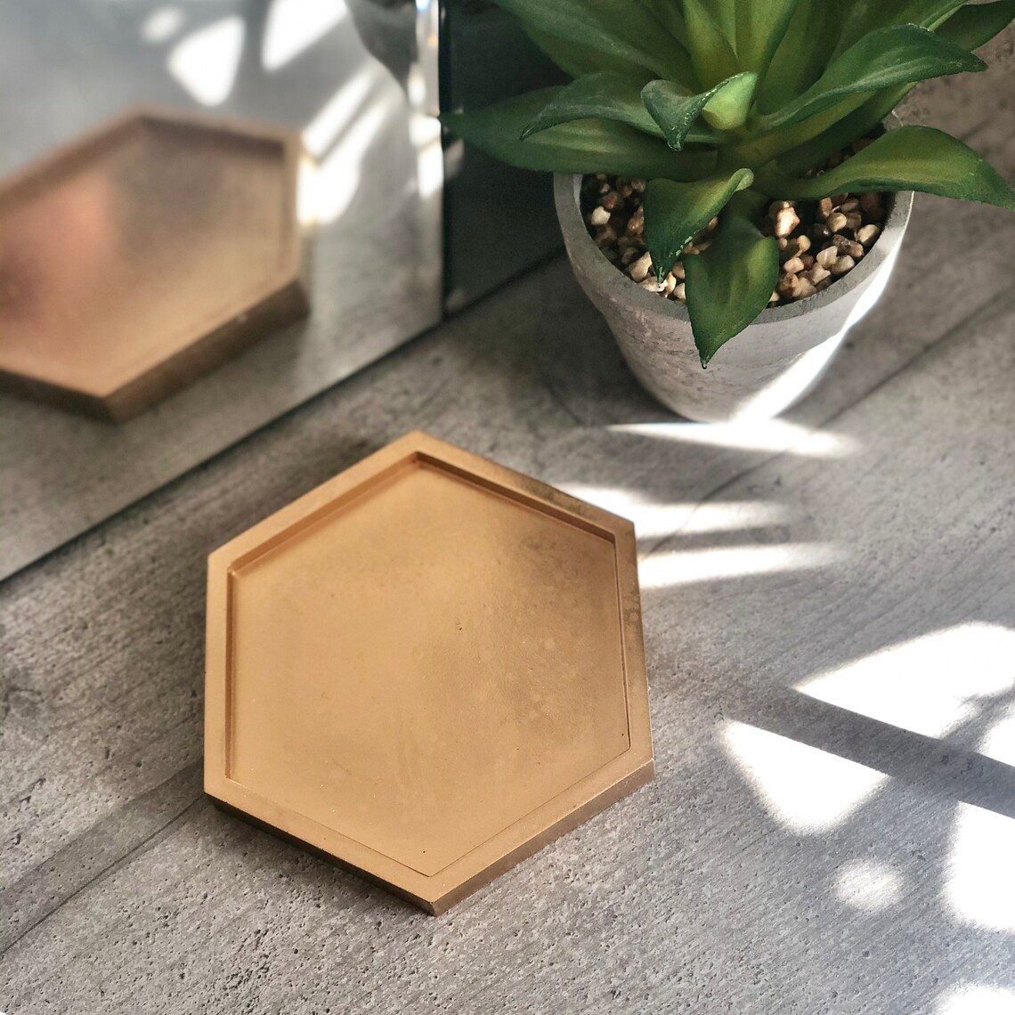 Hexagon Tray Eco-friendly Sustainable Concrete Home Decor - Etsy