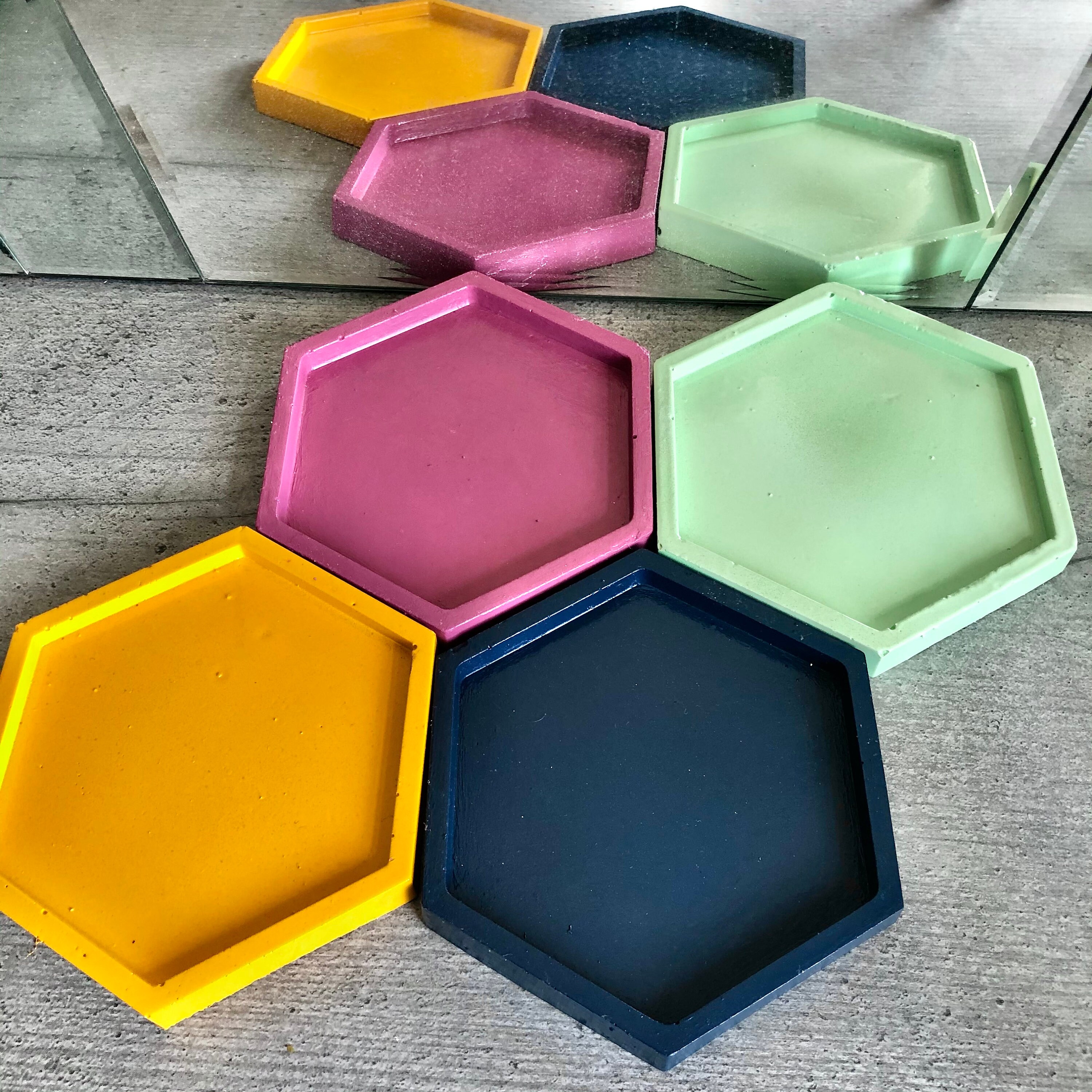 Hexagon Tray | Eco-friendly, Sustainable Concrete Home Decor | Scandi ...