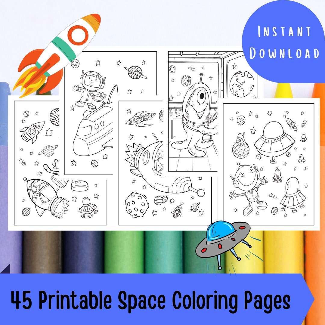 Space Coloring Pages | Printable Coloring Sheets | 40+ Different ...
