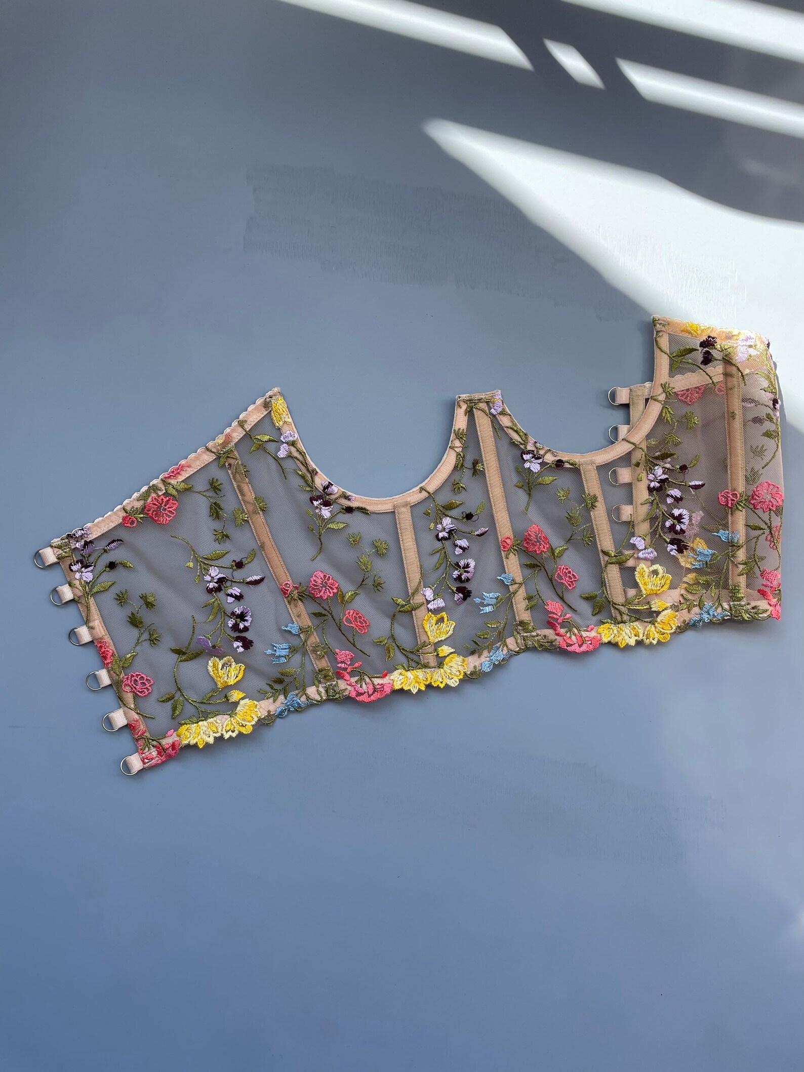 Corset, Corset Flower, Embroidery Floral Corset, Retro Style Corset ...