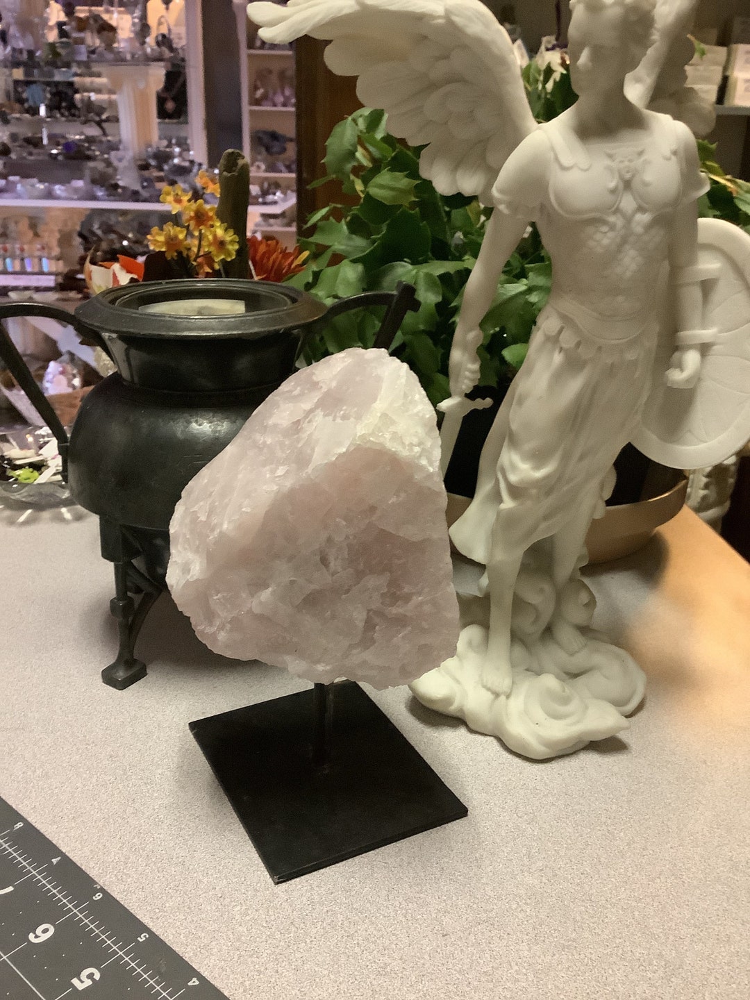 Extra Large Rose Quartz Chunk on Metal Stand From Brazil - Etsy