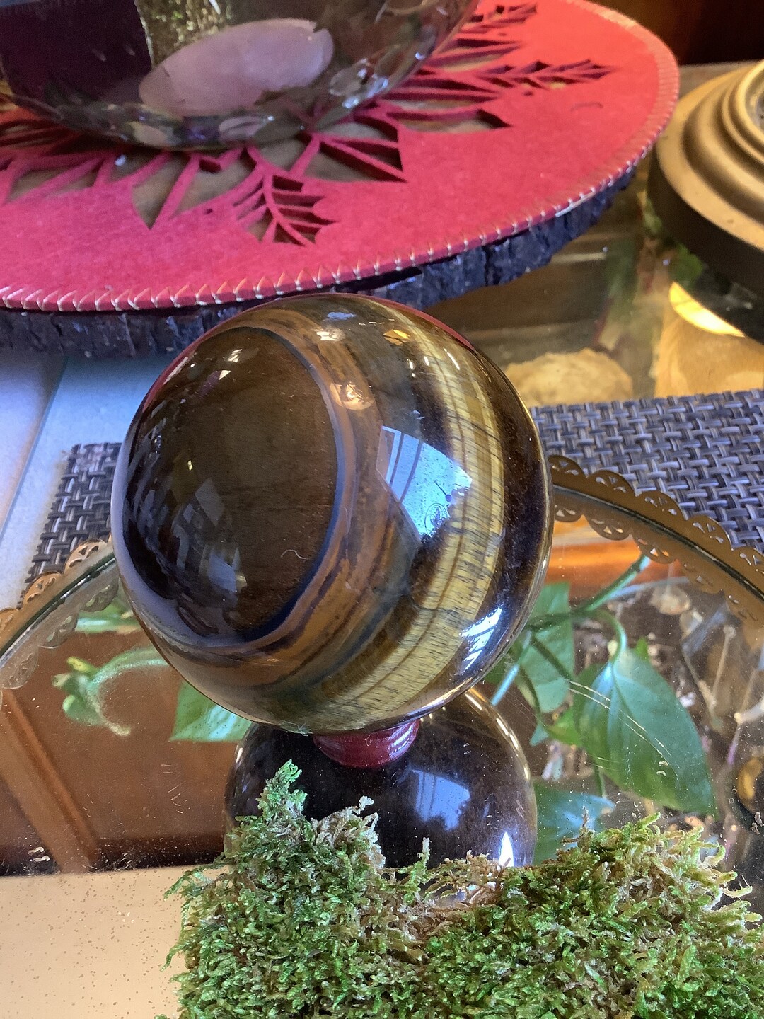 Large Top Grade Large Tiger Eye Sphere From Brazil - Etsy