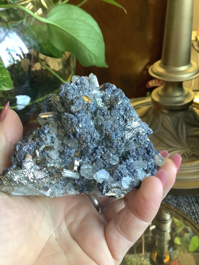 Pyrite,quartz & Galena Natural Cluster - Etsy