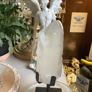 Extra Large Star Seed Clear Quartz Crystal Generator on Metal Stand - Etsy