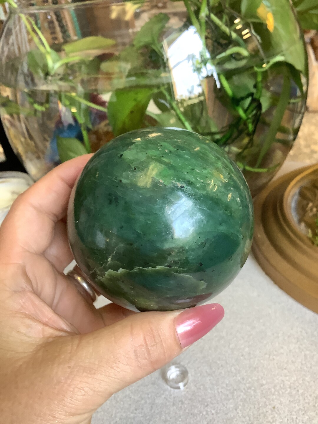 Natural Nephrite Jade Sphere From Afghanistan - Etsy