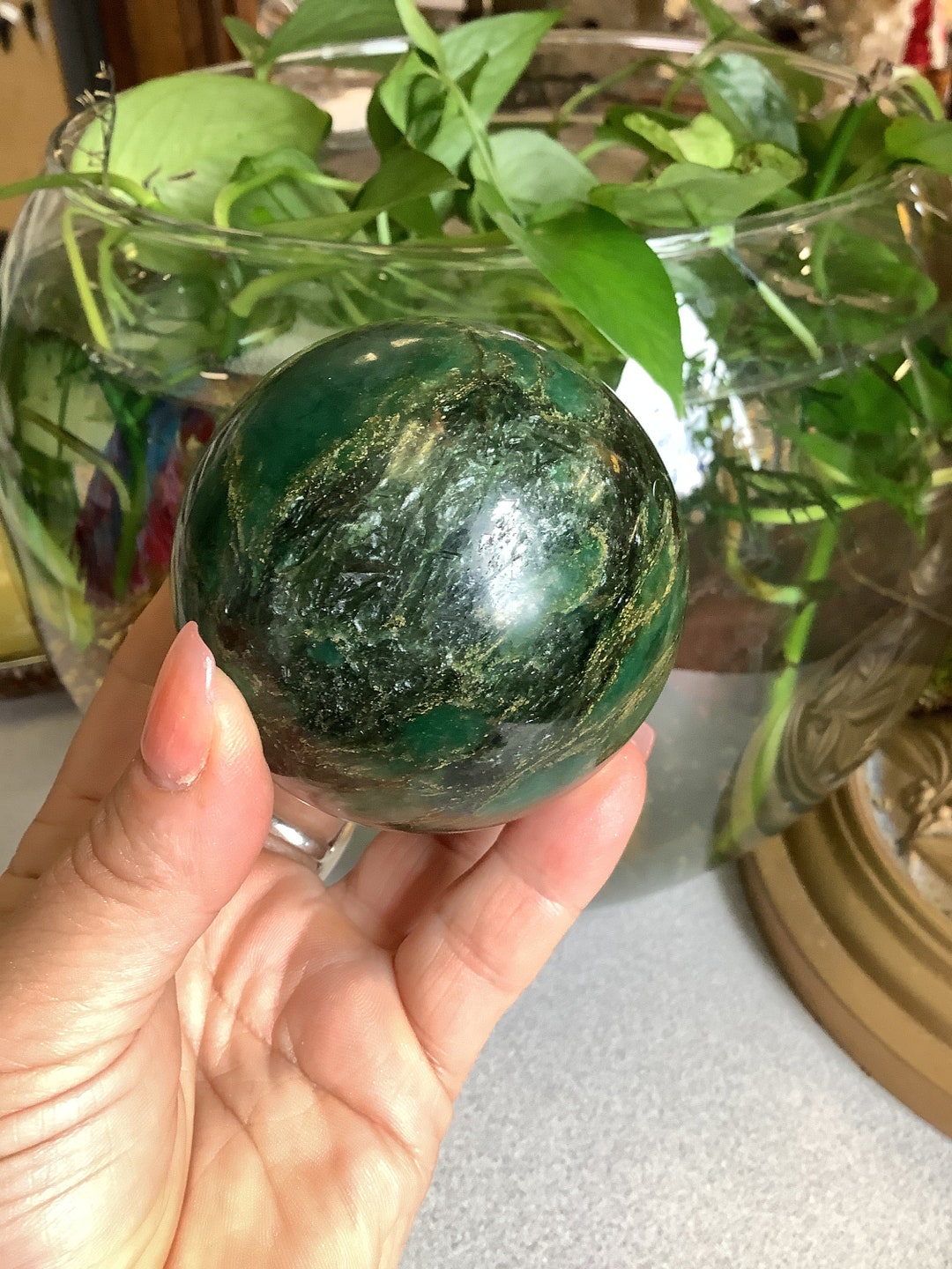 Natural Emerald Sphere From Brazil - Etsy