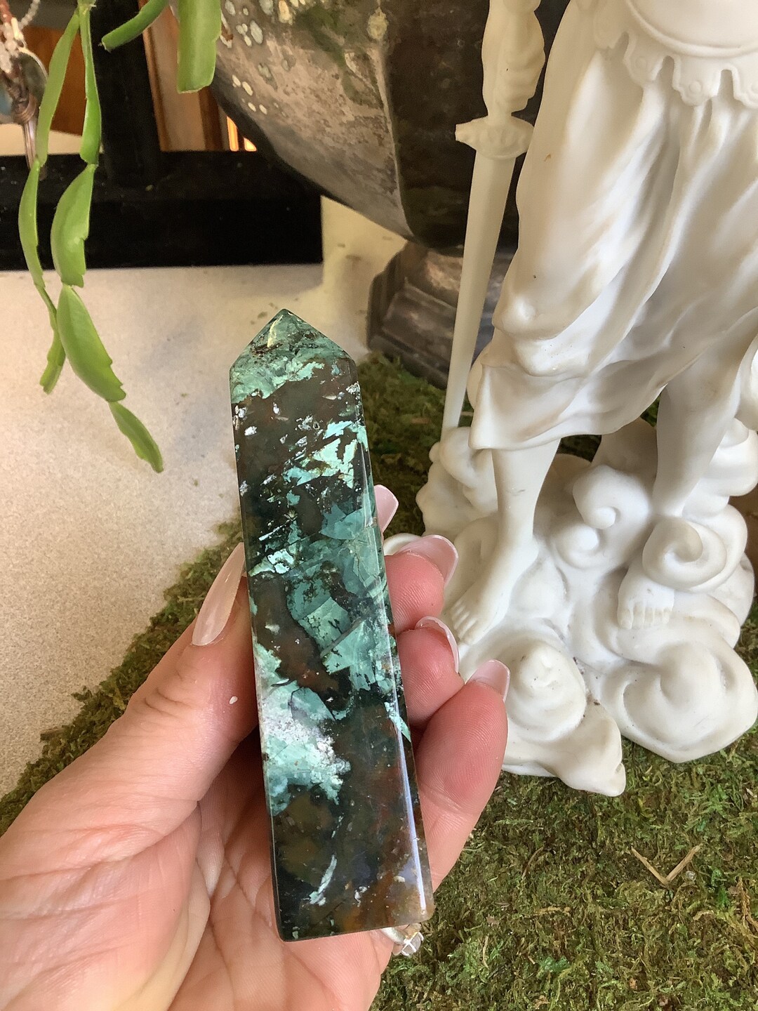 Natural Flower Jasper Point From Indonesia - Etsy