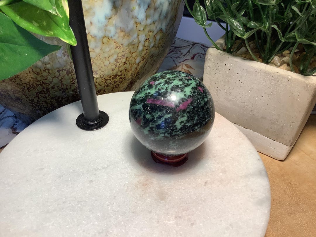 Grade AAA Ruby Zoisite Sphere - Etsy