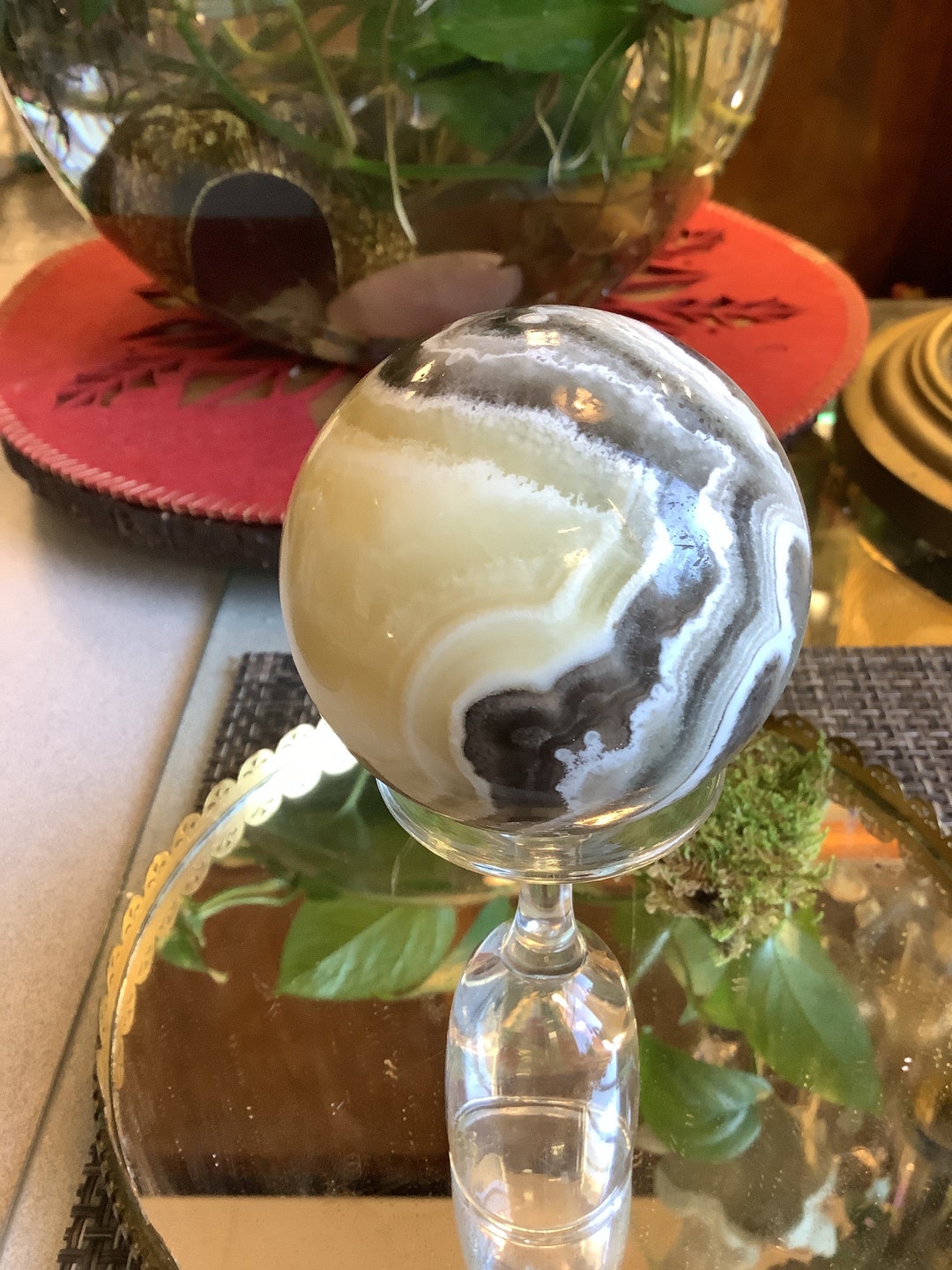 Very Rare Panda Calcite Sphere - Etsy