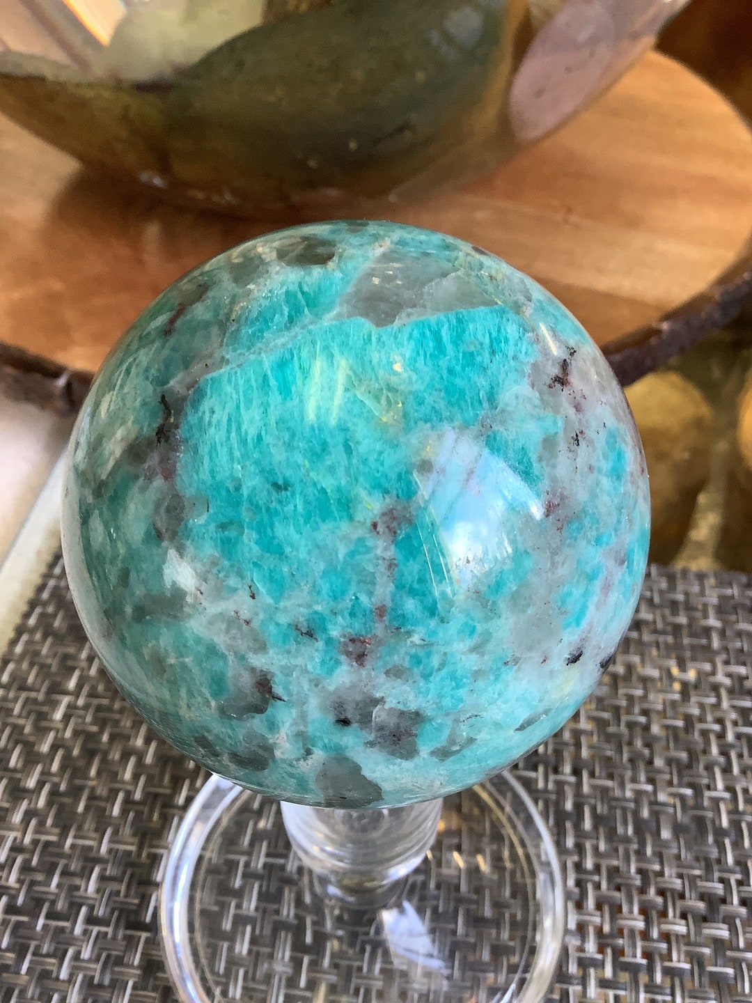 Very High Grade Ice Amazonite Symbian Smoky Quartz Sphere - Etsy