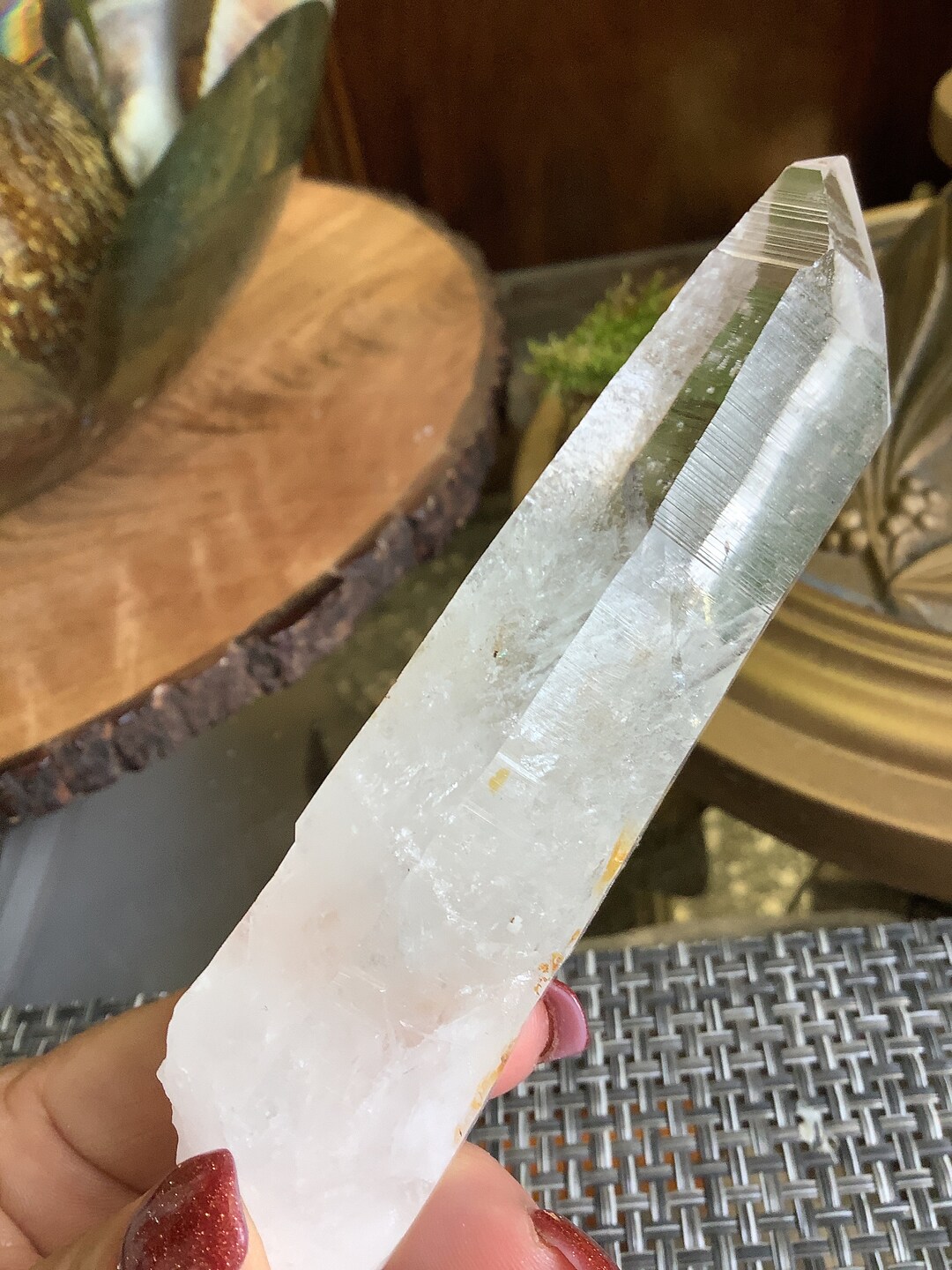 Large Lemurian Seed Channeling Quartz Crystal Wand With Window to the ...