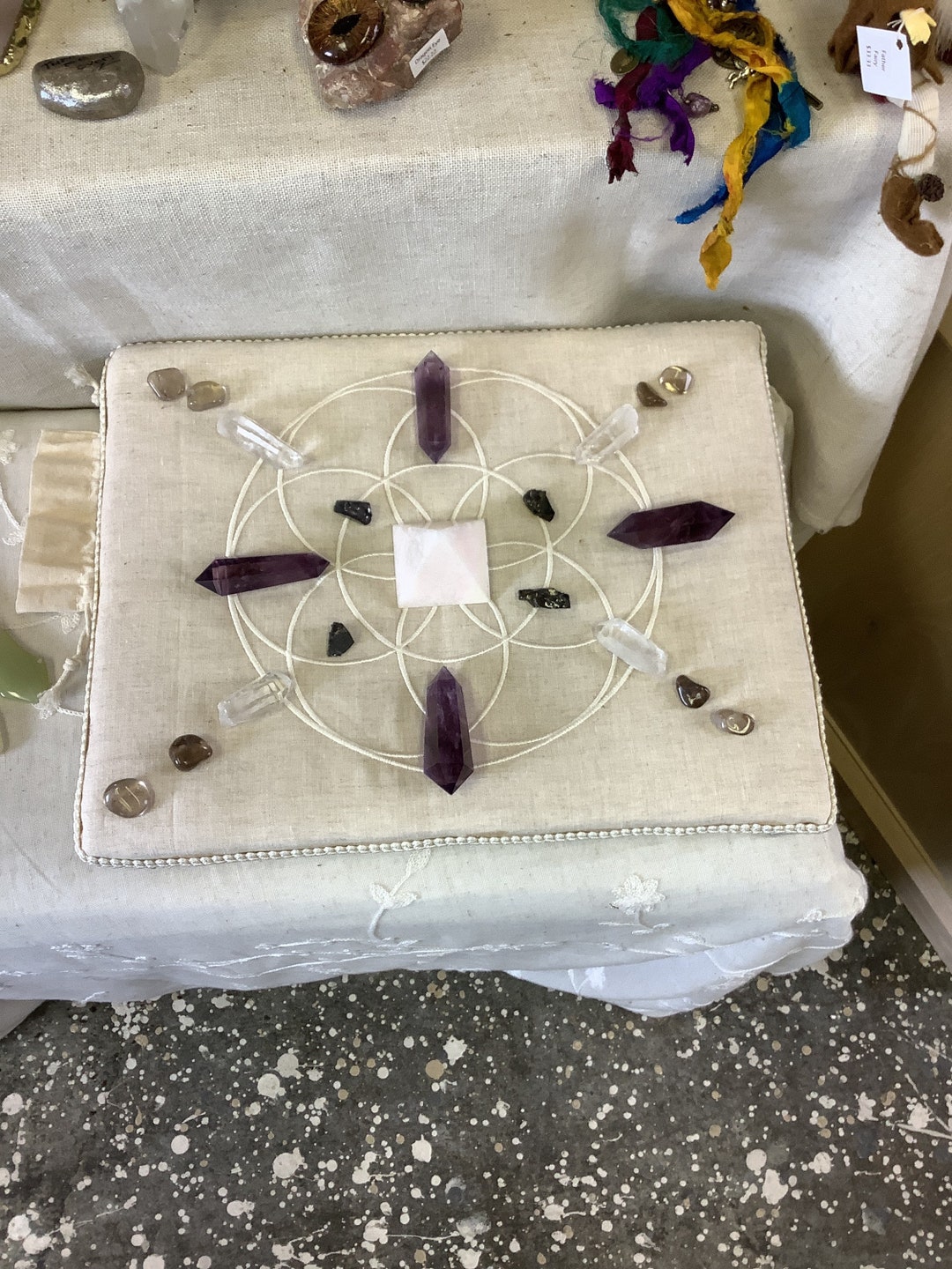 Custom One of a Kind Seed of Life Crystal Grid Table ,crystals Included ...
