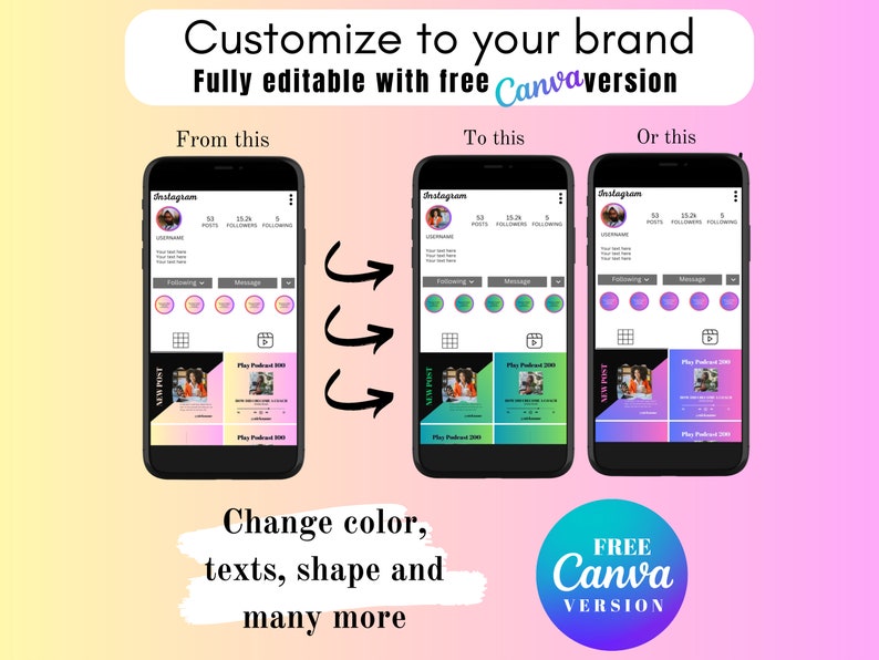 Gradient Coach Instagram Template Social Media Template Instagram Post Coach Instagram Post ...