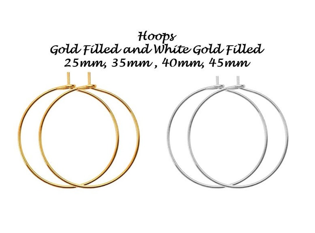 Gold-filled Hoops, Earrings Jewelry Supplies, Jewelry Findings, DIY Jewelry Making - Etsy