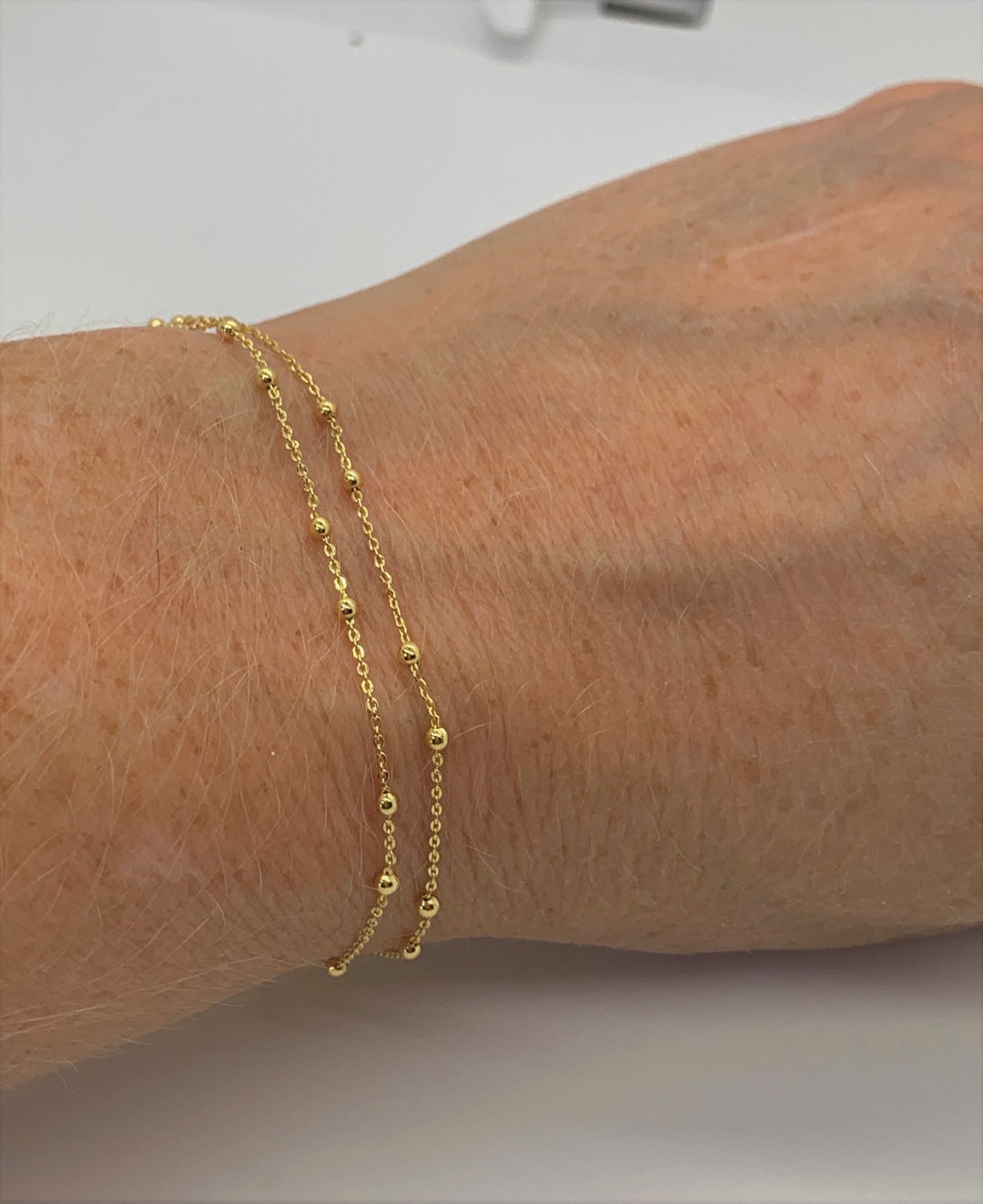 Delicate Gold-filled Satellite Ball Chain, Beaded Chain, Dainty Chain ...