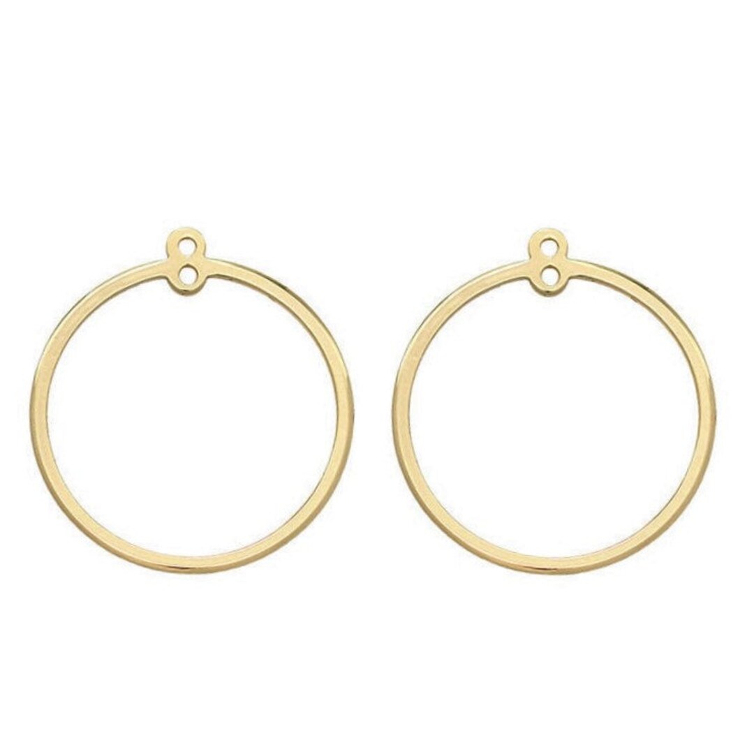 2 Pieces - 14K Gold Filled Round Loop Jewelry Component, Jewelry ...