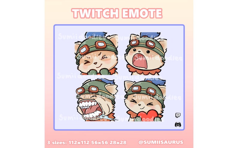 Twitch Emotes League of Legends: Teemo Bundle Set - Etsy