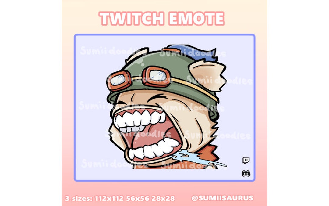 Twitch Emotes League of Legends: Teemo Let's Hecking Go - Etsy