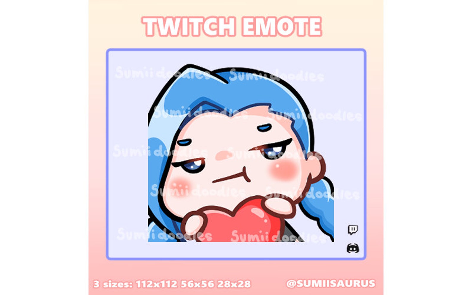 Twitch Emotes League of Legends: Jinx heart - Etsy