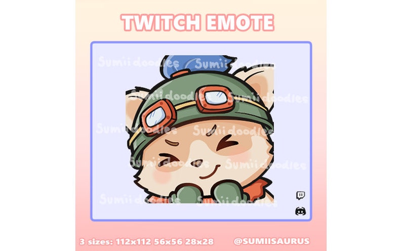 Twitch Emotes League of Legends: Teemo Giggle - Etsy