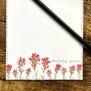 Native Wildflower Indian Paintbrush Flower Notepad Memopad Feat ...