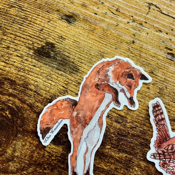 Red Fox Watercolor - Etsy