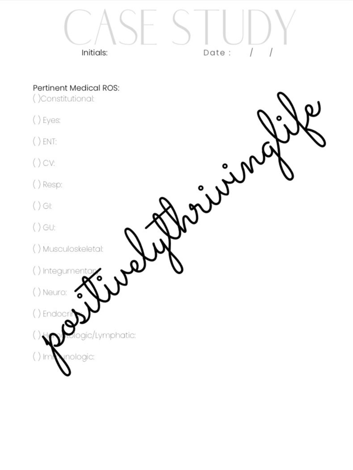 Psychiatric Nurse Practitioner Case Study Note Printable - Etsy