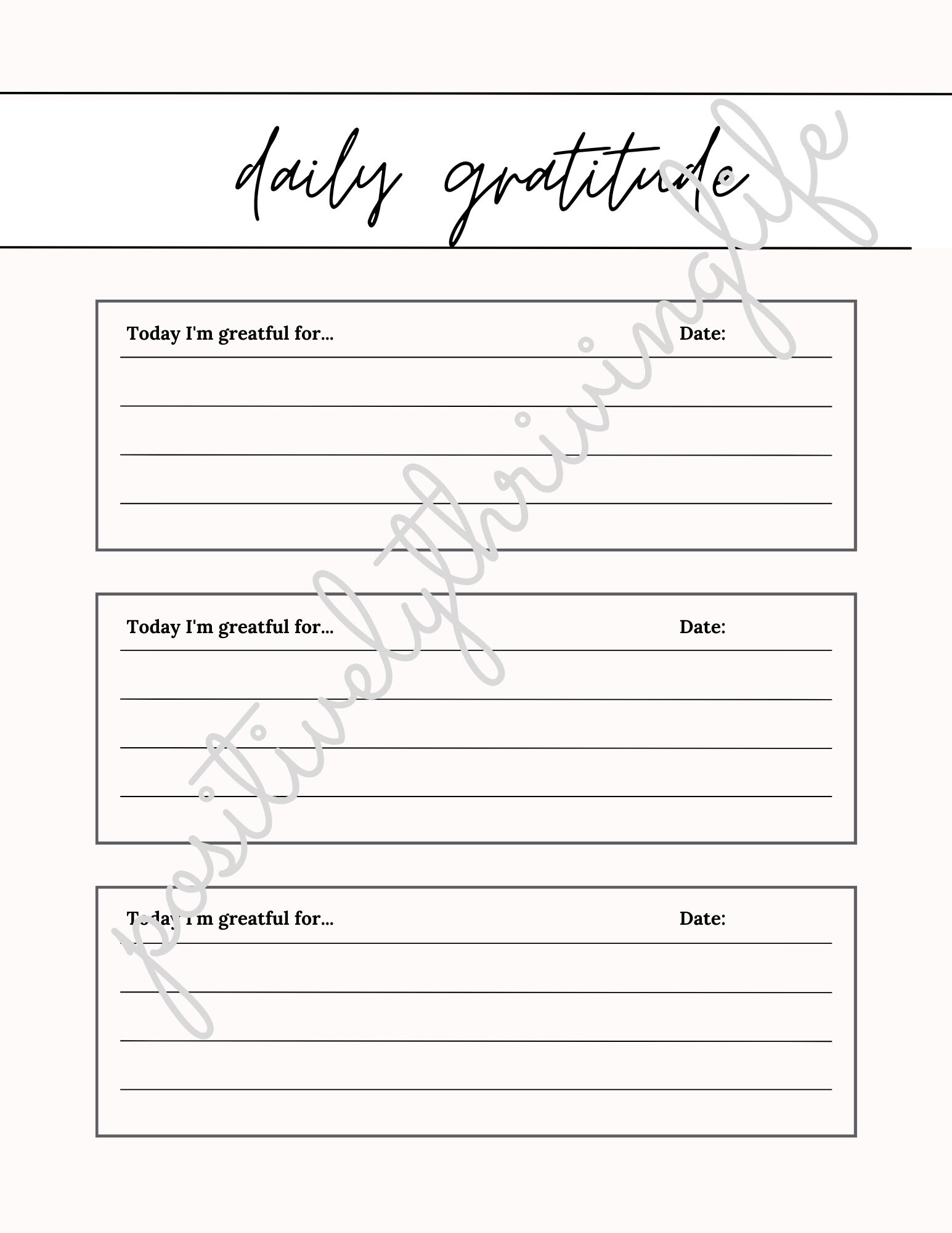Daily Journal Pages - Mental Health, Gratitude Pages Included - Etsy