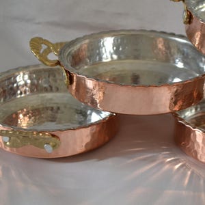 Copper Breakfast Serving Platters, Turkish Pure Copper Serving ...