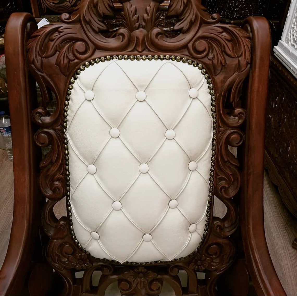 Wooden Rocking Chair Mid Century Modern Lounge Chair Hand - Etsy