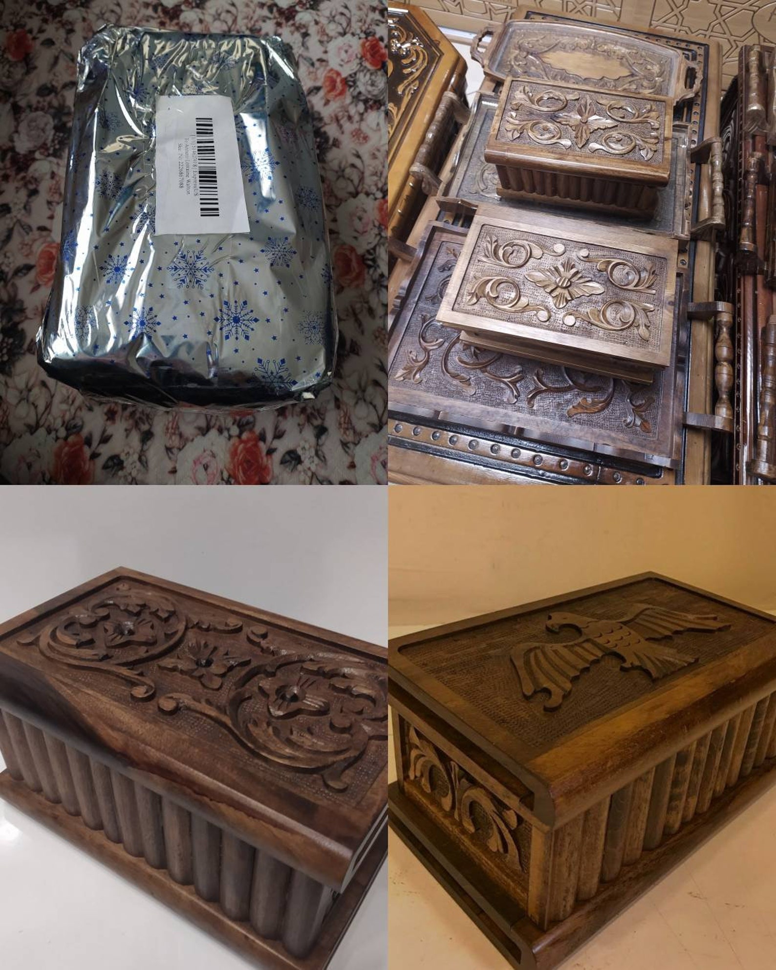 Hand Carved Wooden Secret Lock Box Secret Chest Puzzle Box - Etsy