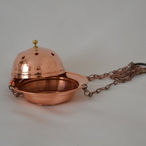Copper Incense Holder With Chain, Copper Censer Incense Burner Thurible ...