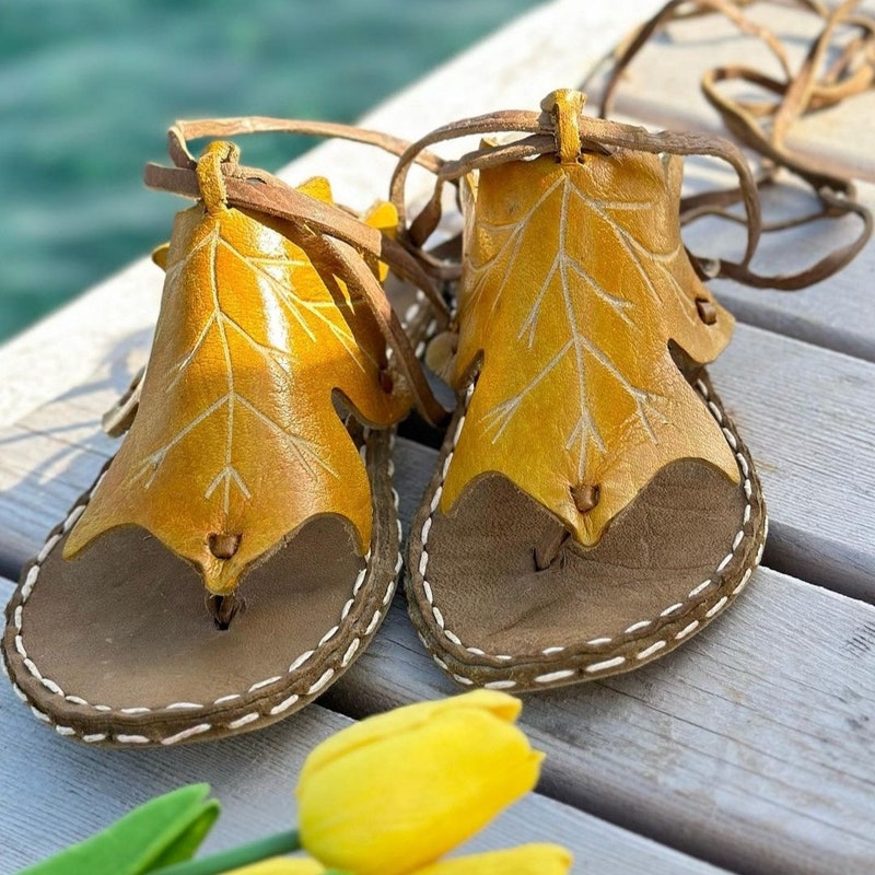 Leaf Sandals - Etsy