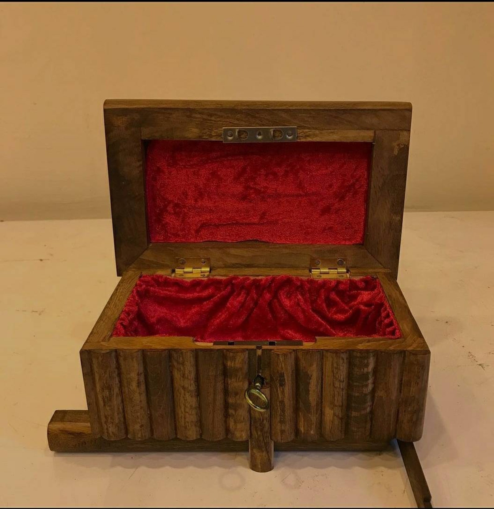 Hand carved wooden secret lock box Secret chestPuzzle Box | Etsy