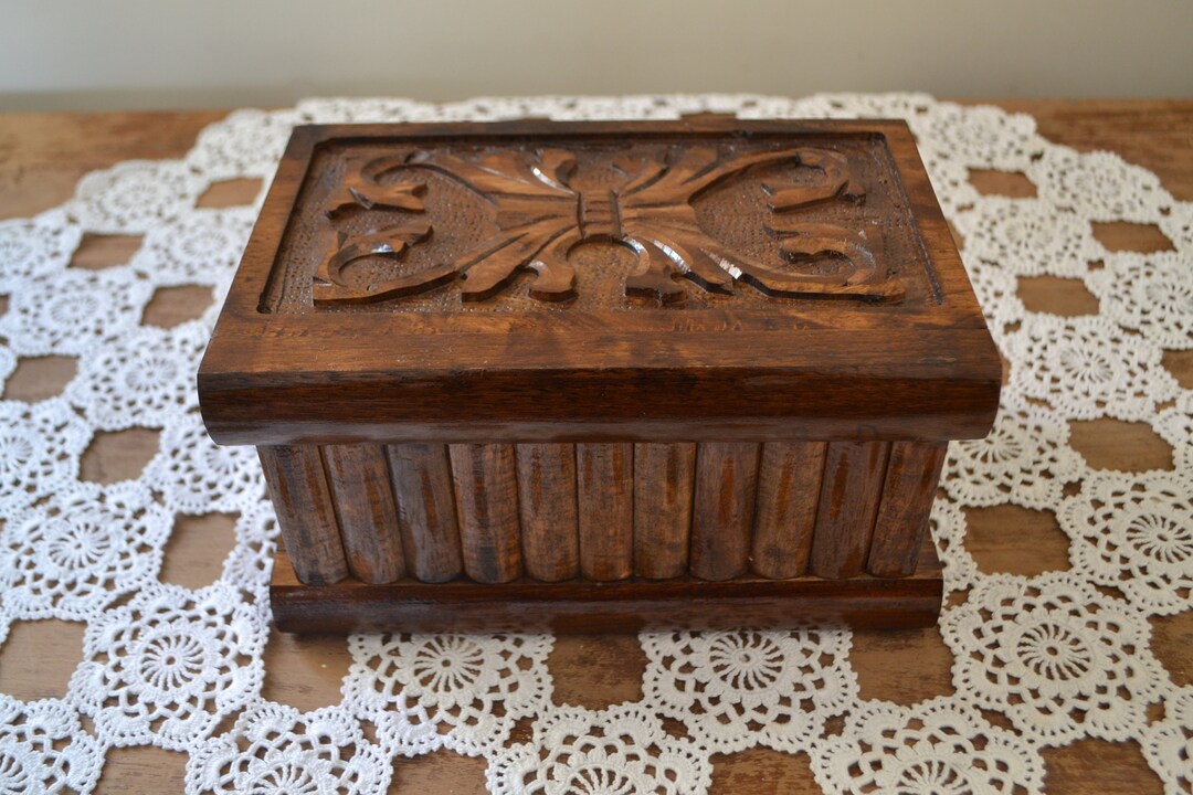 Hand Carved Wooden Secret Lock Box Secret Chest Puzzle Box - Etsy