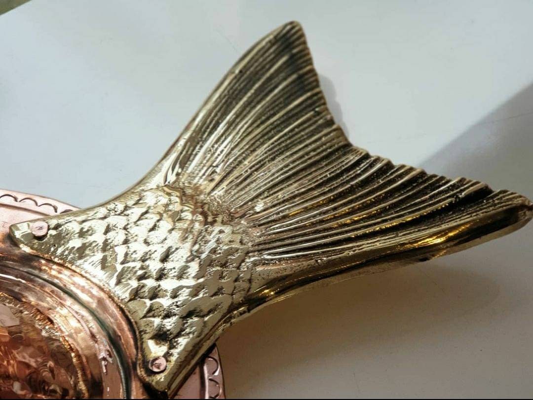 Copper Fish Serving Plate With Lid Copper Fish Tray Dinner - Etsy