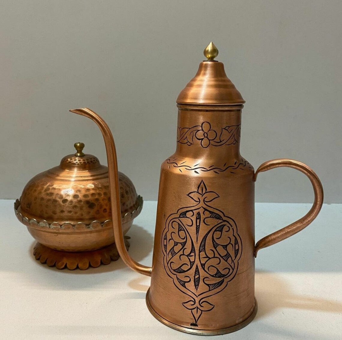 Copper Oil Bottle Copper Olive Oil Cruet Olive Oil - Etsy