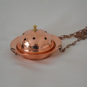 Copper Incense Holder With Chain, Copper Censer Incense Burner Thurible ...