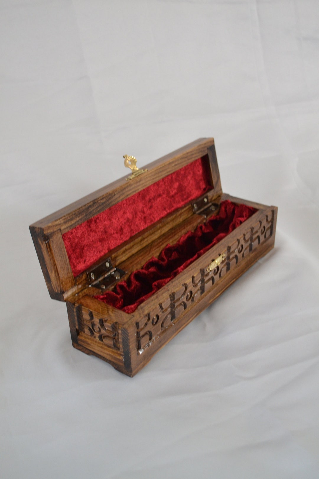 Wooden Pencil Box, Hand Carved Pen Case, Jewelry Gift Box - Etsy