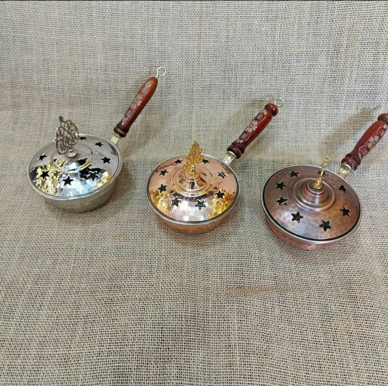 Copper Incense Holder With Wood Handle Copper Thurible - Etsy