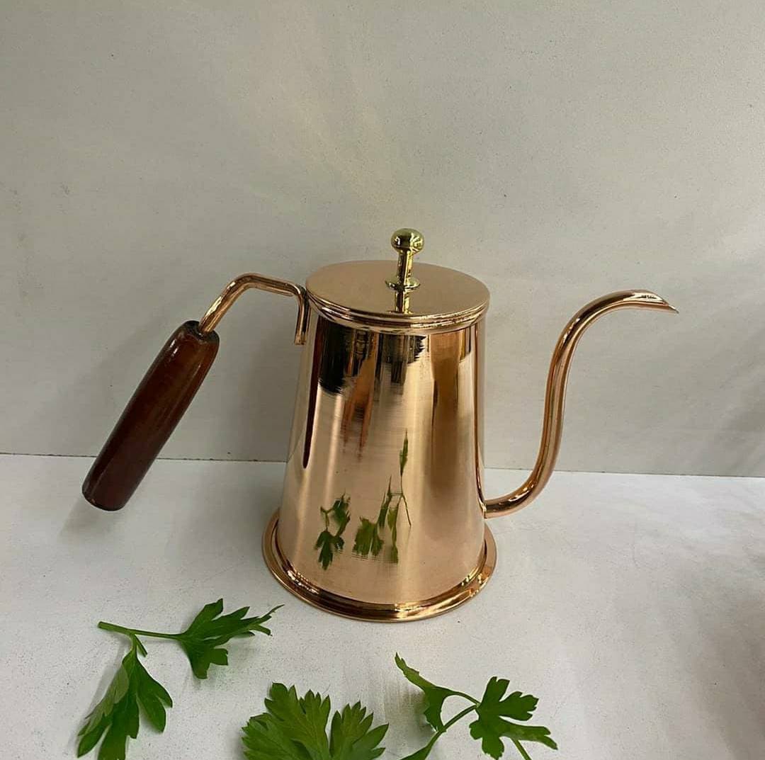 Modern Copper Coffe Serving Pot, Copper Coffe Brewer for Filter Coffee ...
