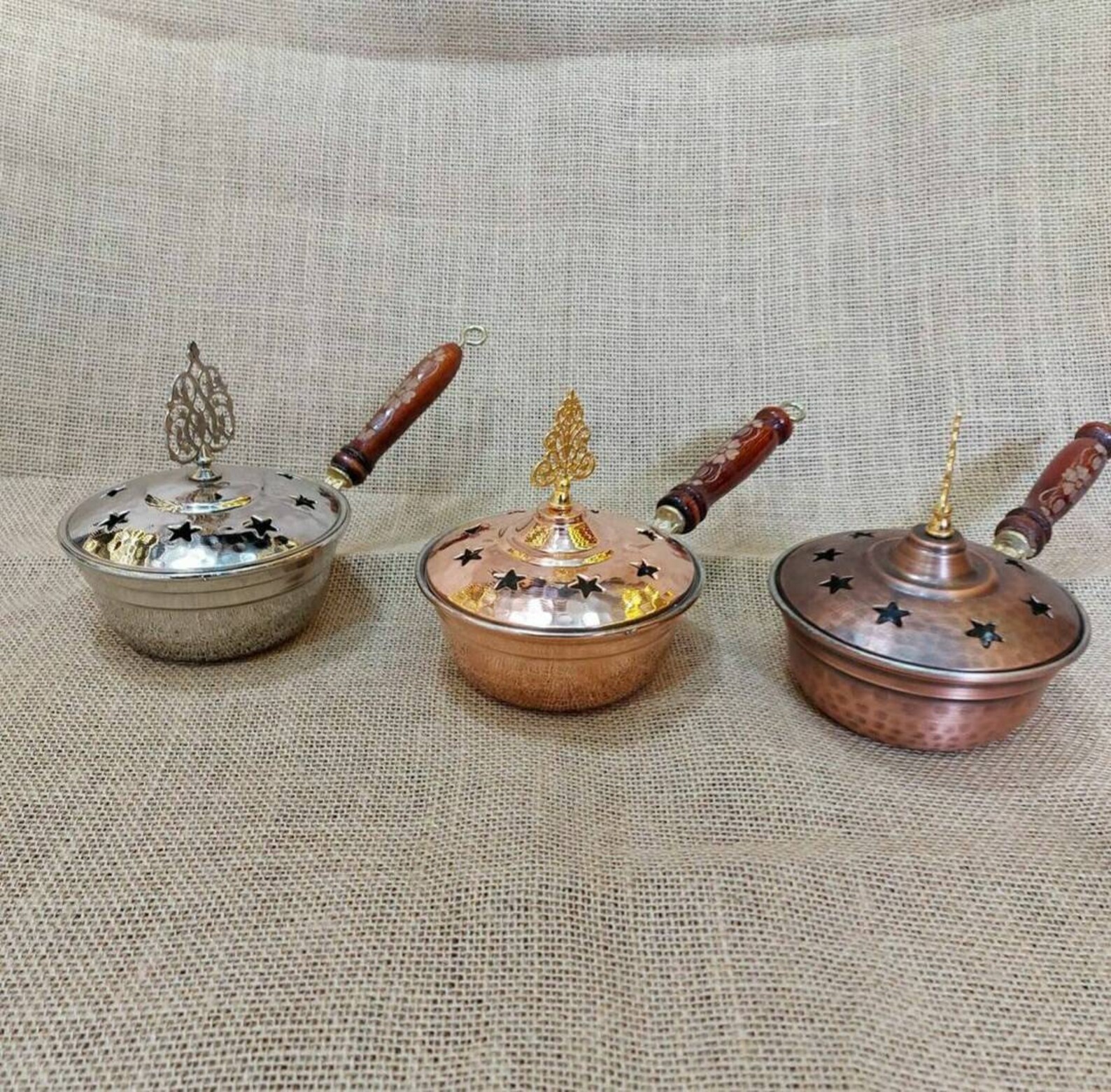 Copper Incense Holder With Wood Handle Copper Thurible - Etsy