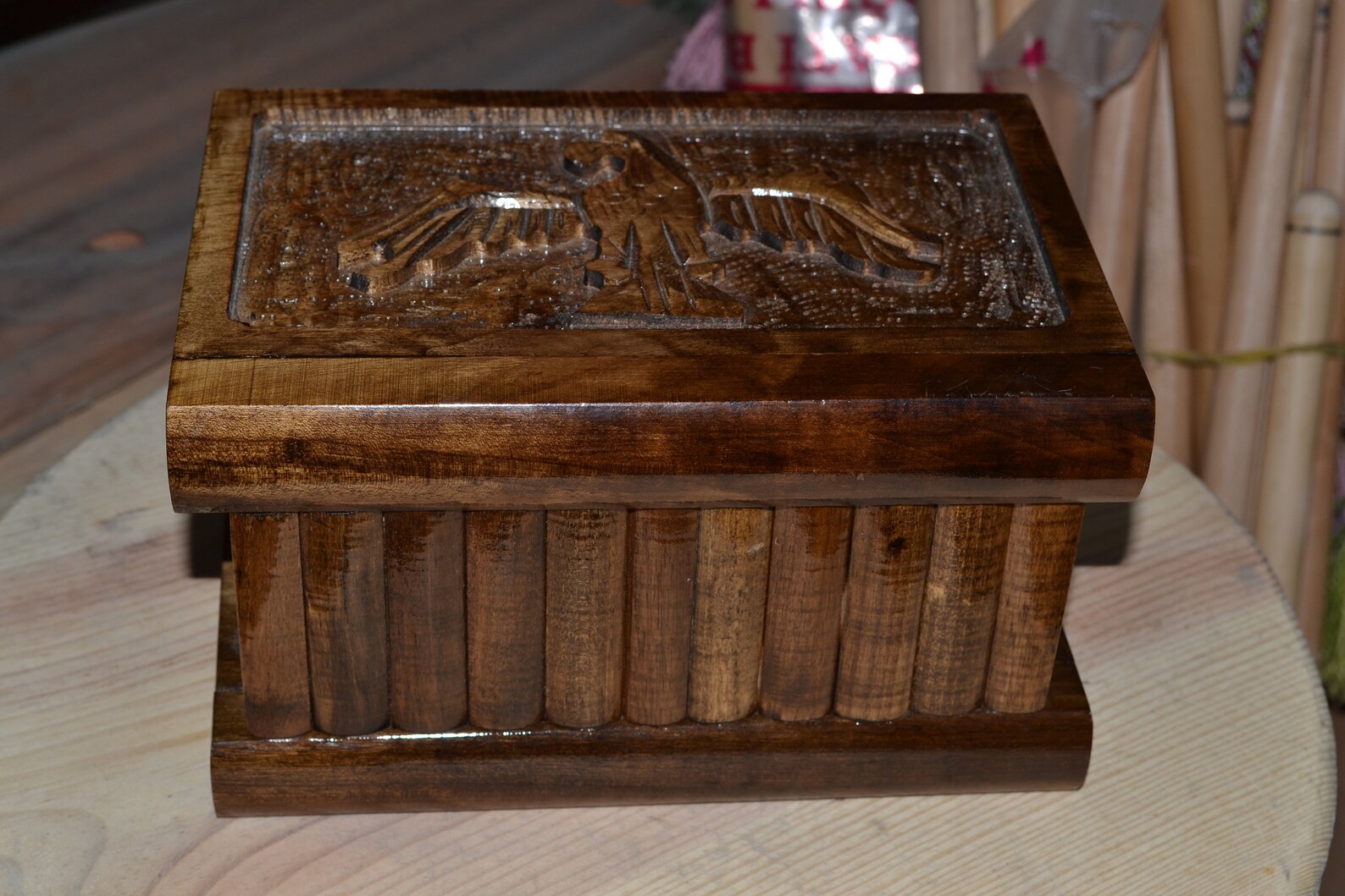 Hand carved wooden secret lock box Secret chestPuzzle Box | Etsy