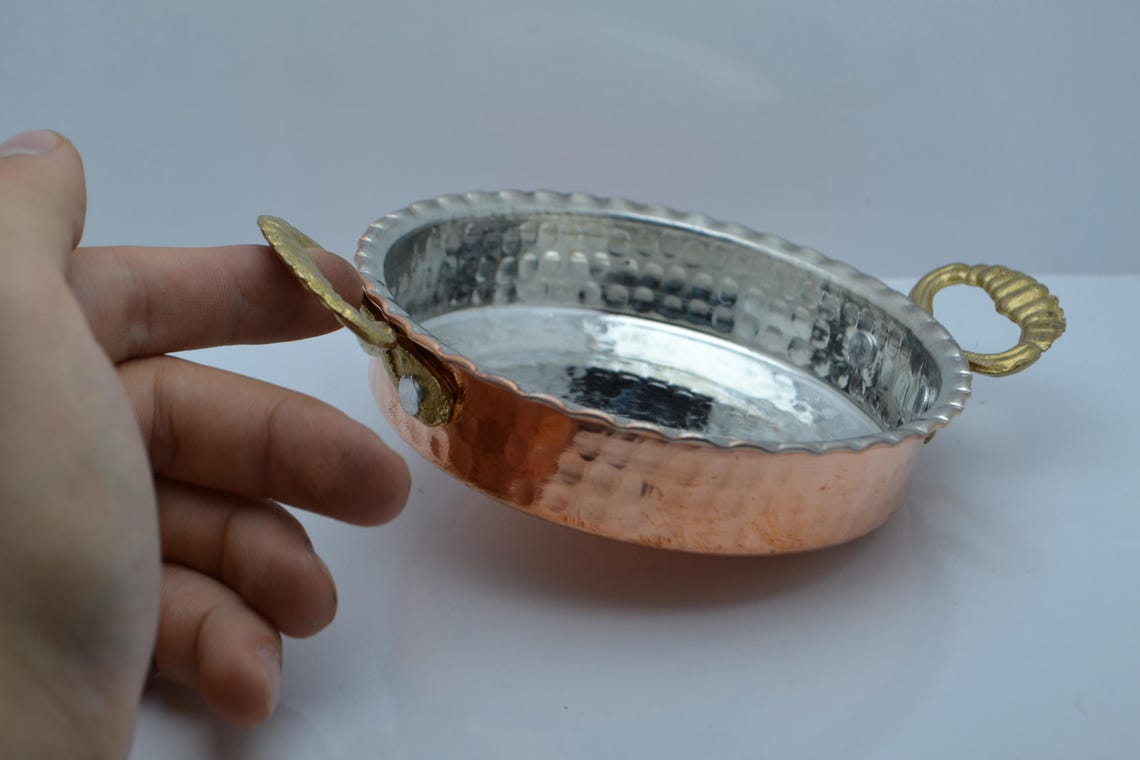 Copper Breakfast Serving Platters, Turkish Pure Copper Serving ...